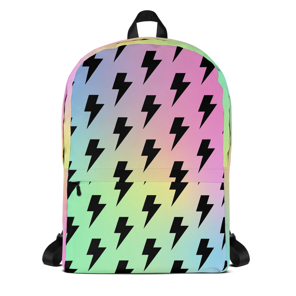 Kids Rainbow Lightning Bolt Backpack with Laptop Compartment – Berry Jane™
