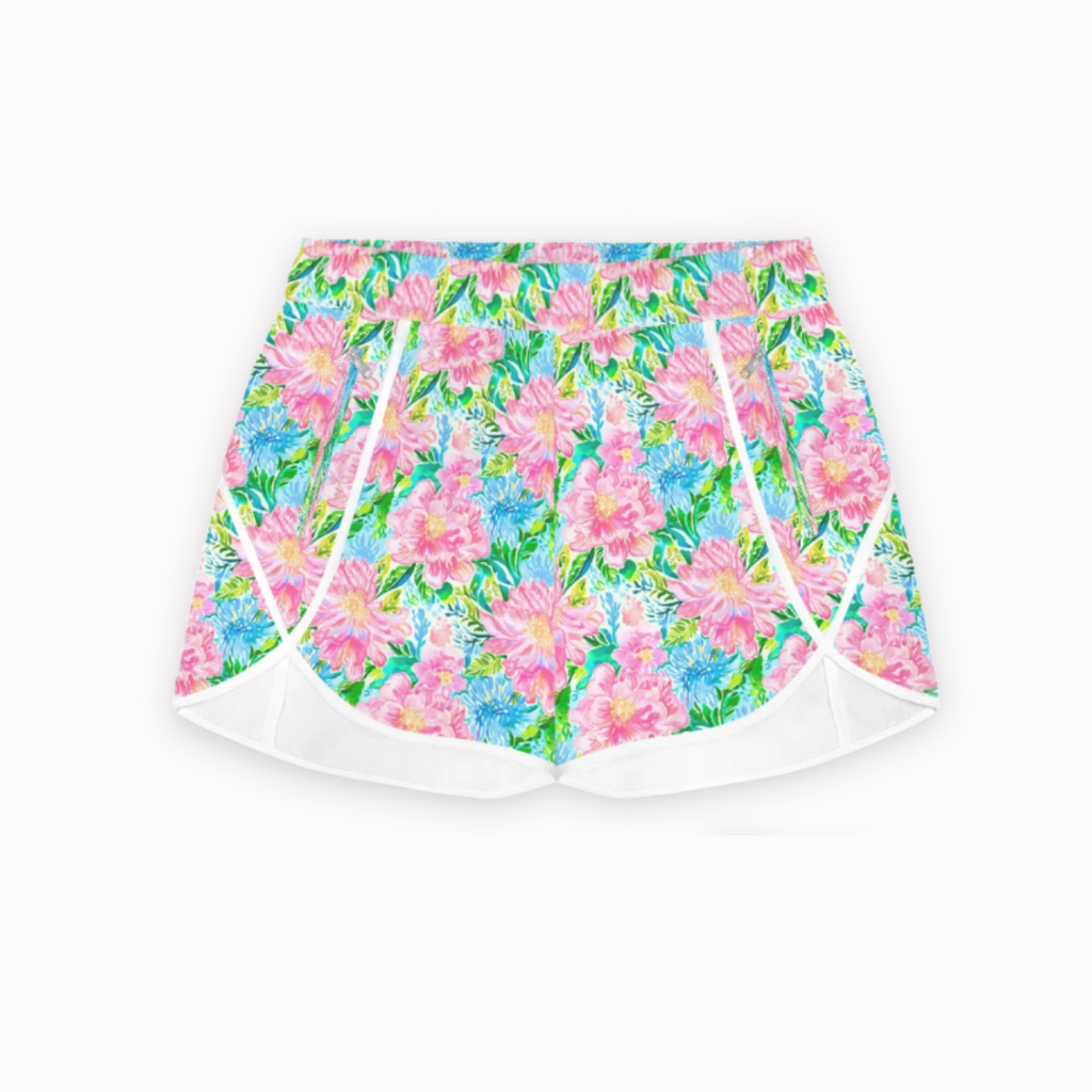 Women's 3" Summer Beach Board Shorts, Lined | Preppy Floral – Berry Jane™