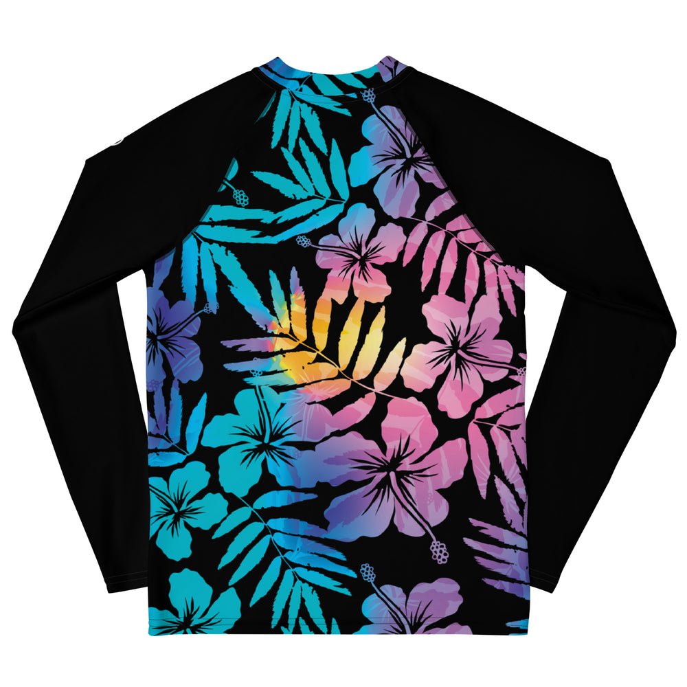 Girls Tween UPF 50+ Rash Guard, Ombre Hawaiian Hibiscus – Berry Jane™